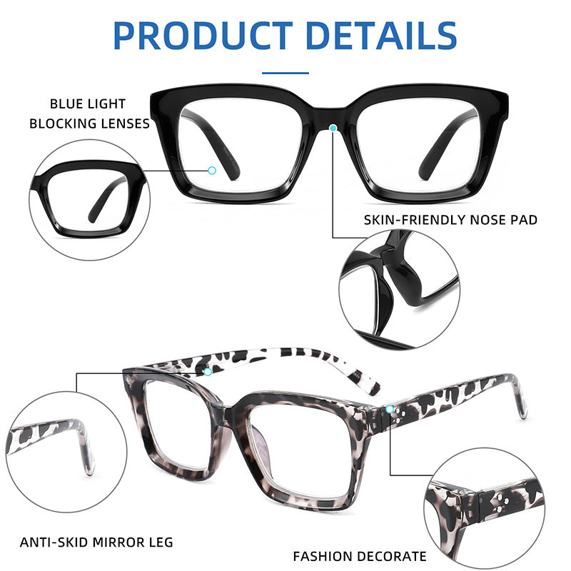 Stylish Square Frame Comfortable Anti Blue Light Reading Glasses Optigems™️